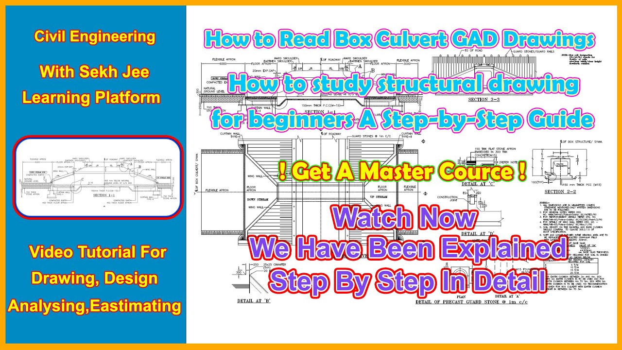 How to Read Box Culvert GAD Drawings How to study structural drawing ...