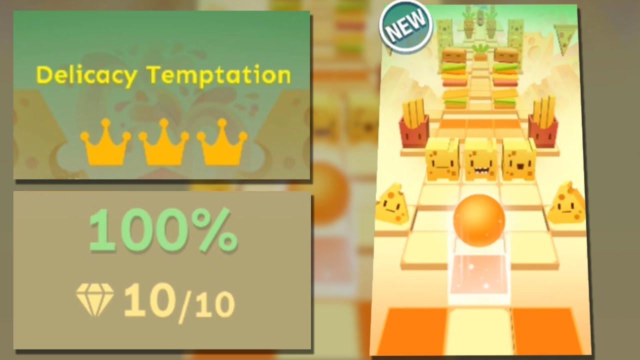 Rolling Sky Level 49 Delicacy Temptation 100% Clear - All Gems & Crowns ...