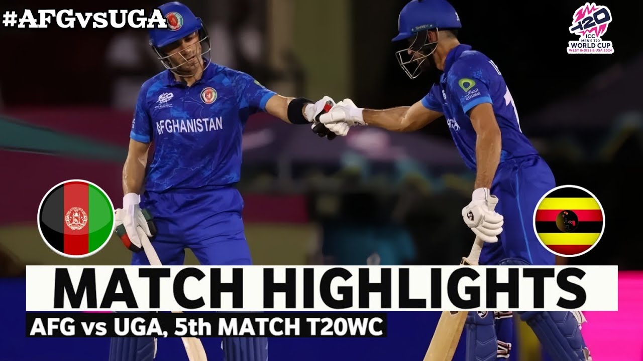 Afghanistan vs Uganda 5th t20 world cup Match Highlights | ICC World ...