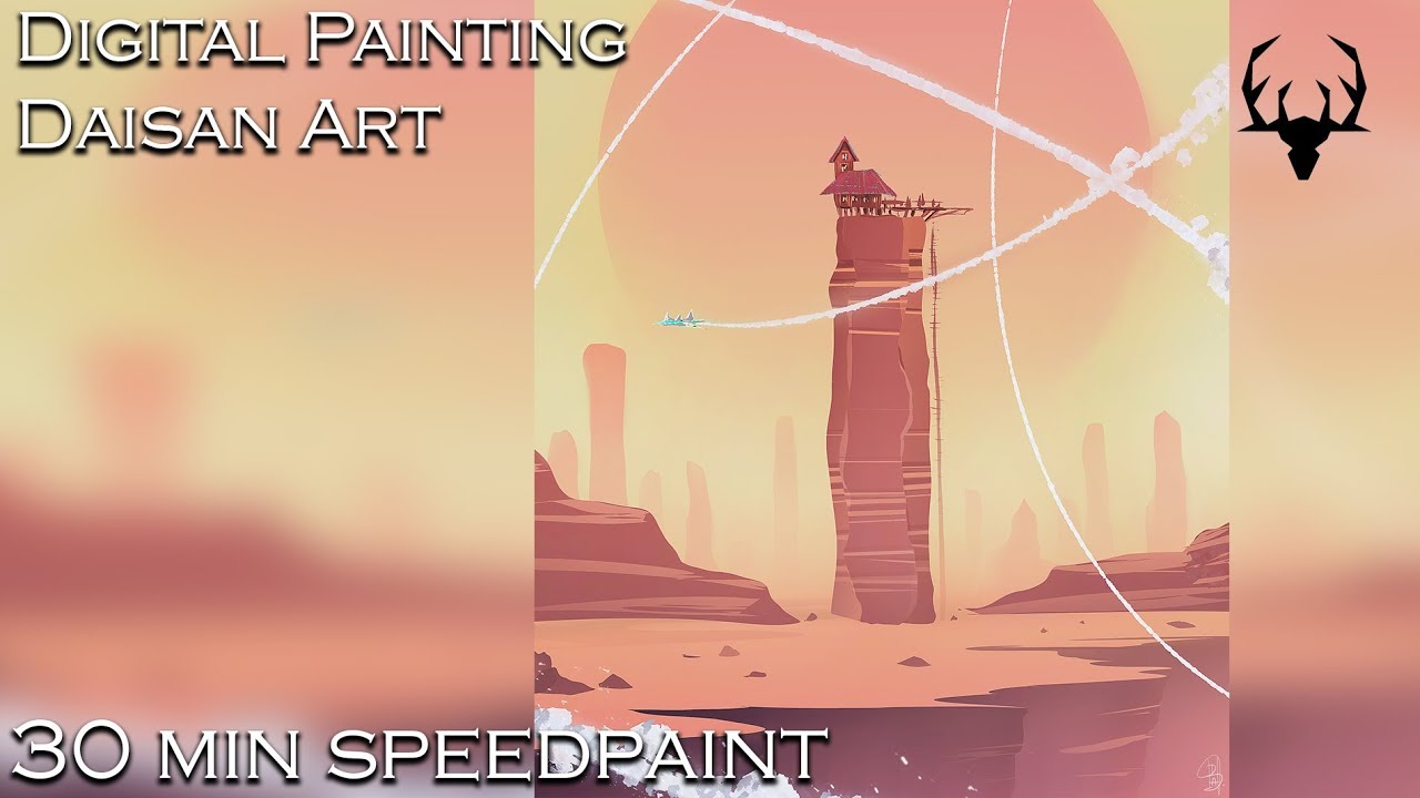 Lasso tool speedpaint - digital painting process - Photoshop - YouTube