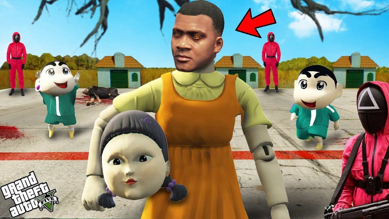 Franklin Shinchan And Pinchan Join Squid Game Challenge In GTA 5! - YouTube