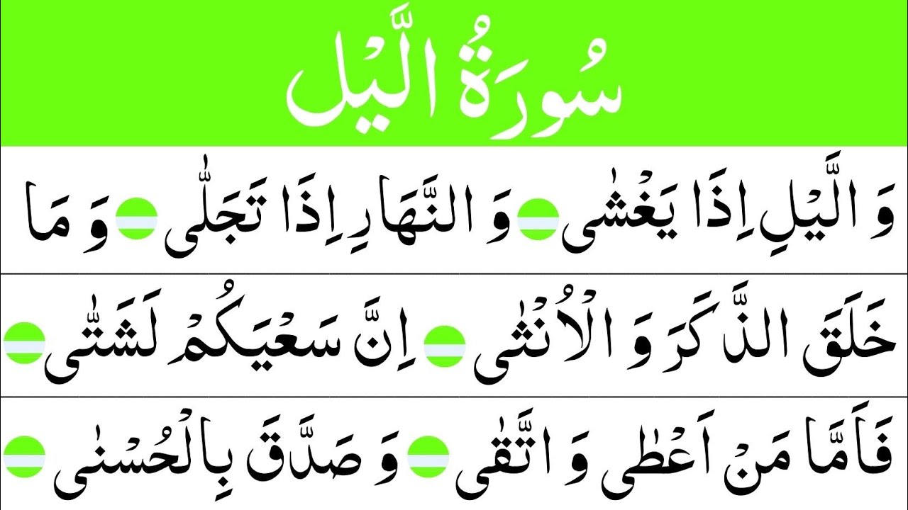 Learn Surah Layl Word By Word | Surah Al Lail Online Class | Read Quran ...