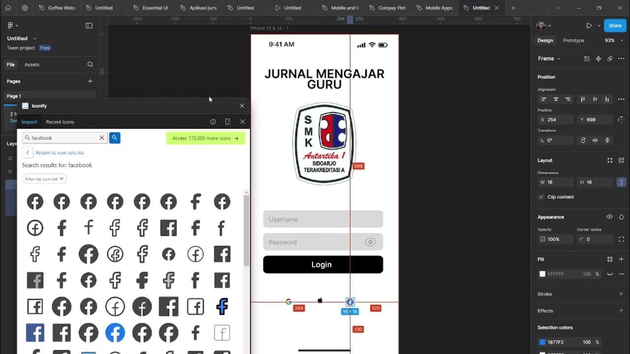 Tugas Membuat Figma dengan Tema "Aplikasi Jurnal Mengajar Guru" - YouTube