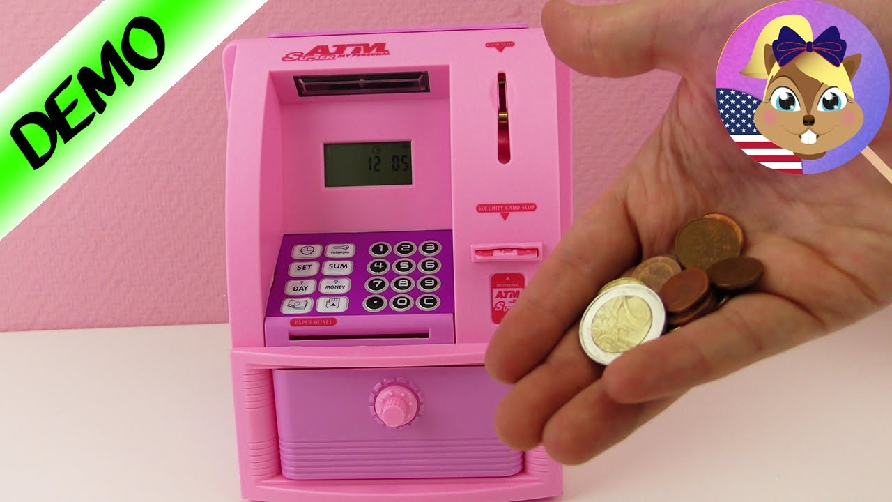 GLAMOUR HOME ATM! Pink Home ATM & Safe with Passcode - YouTube