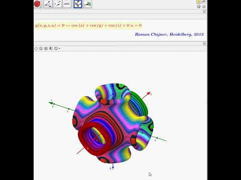 3D-Plotter für implizite Funktionen: cos(x)+cos(y)+cos(z)=0 - YouTube