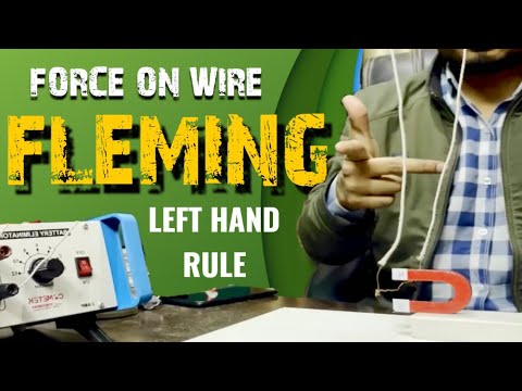 Force on current carrying wire || Fleming left hand rule - YouTube