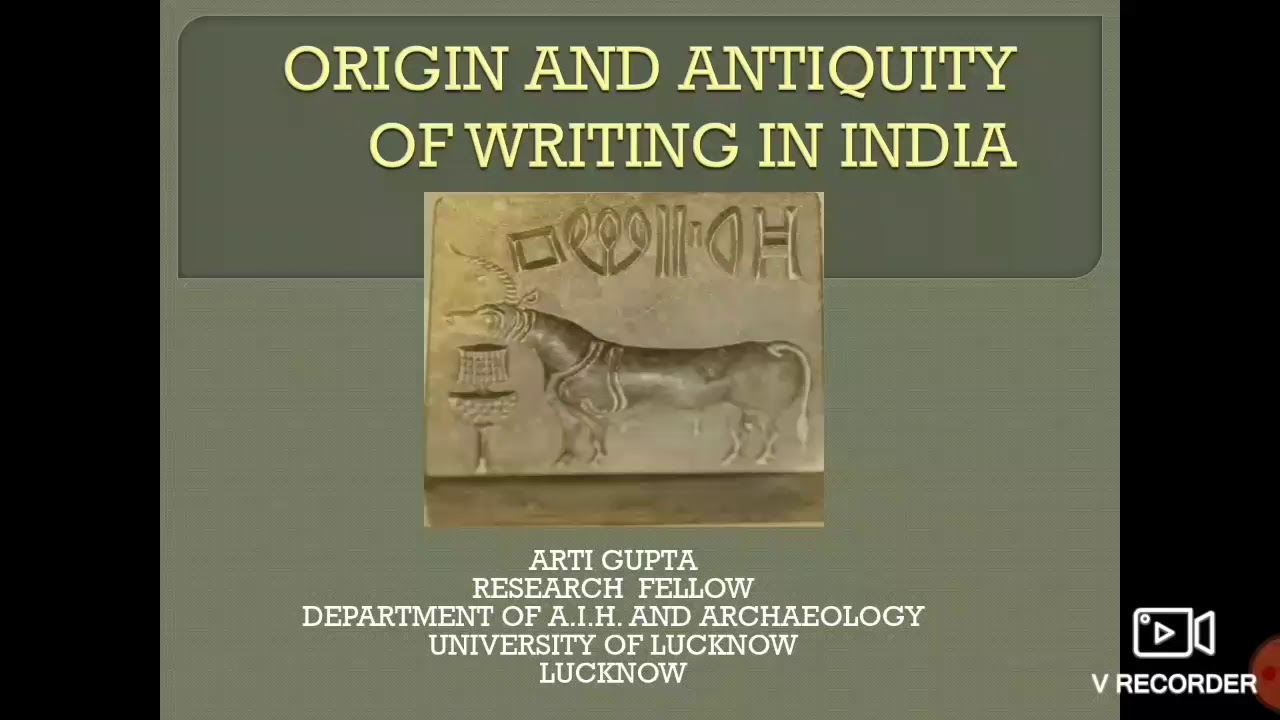 ORIGIN AND ANTIQUITY OF WRITING IN INDIA - YouTube