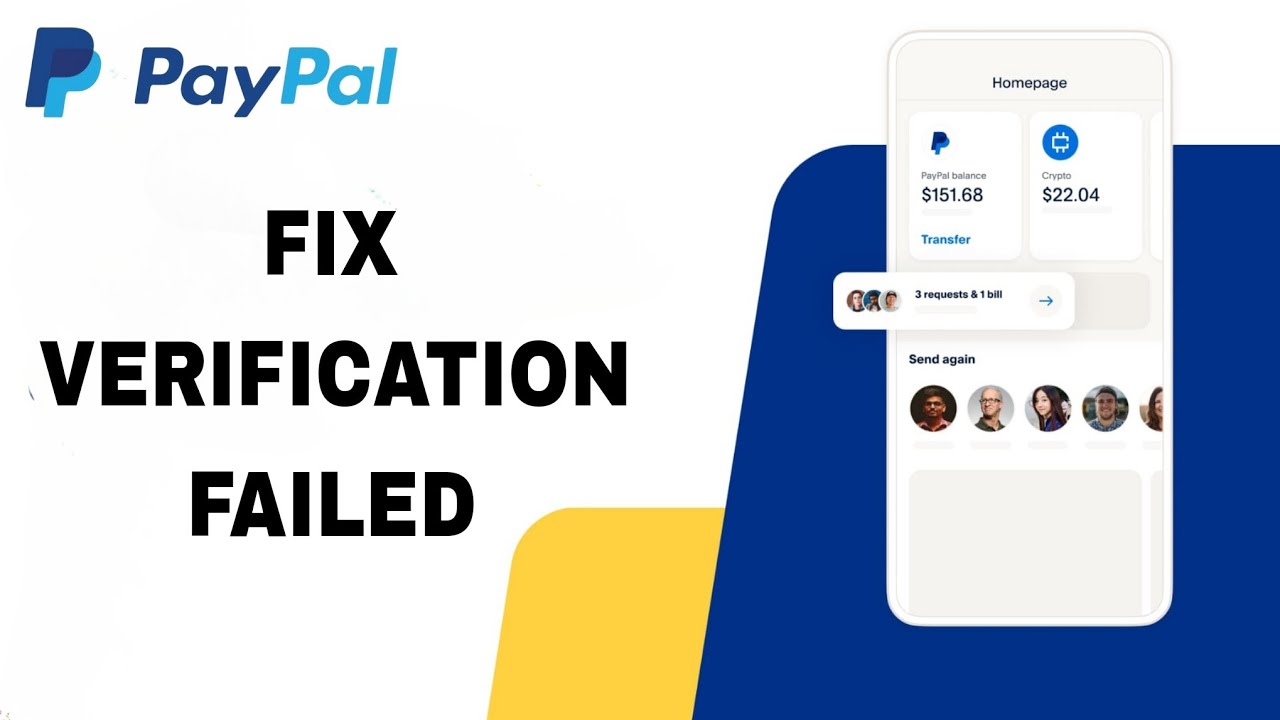 How To Fix And Solve Verification Failed On PayPal App | Final Solution ...