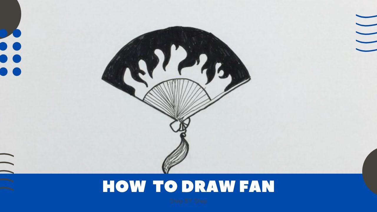How to Draw Fan Easy | Hand Held - YouTube