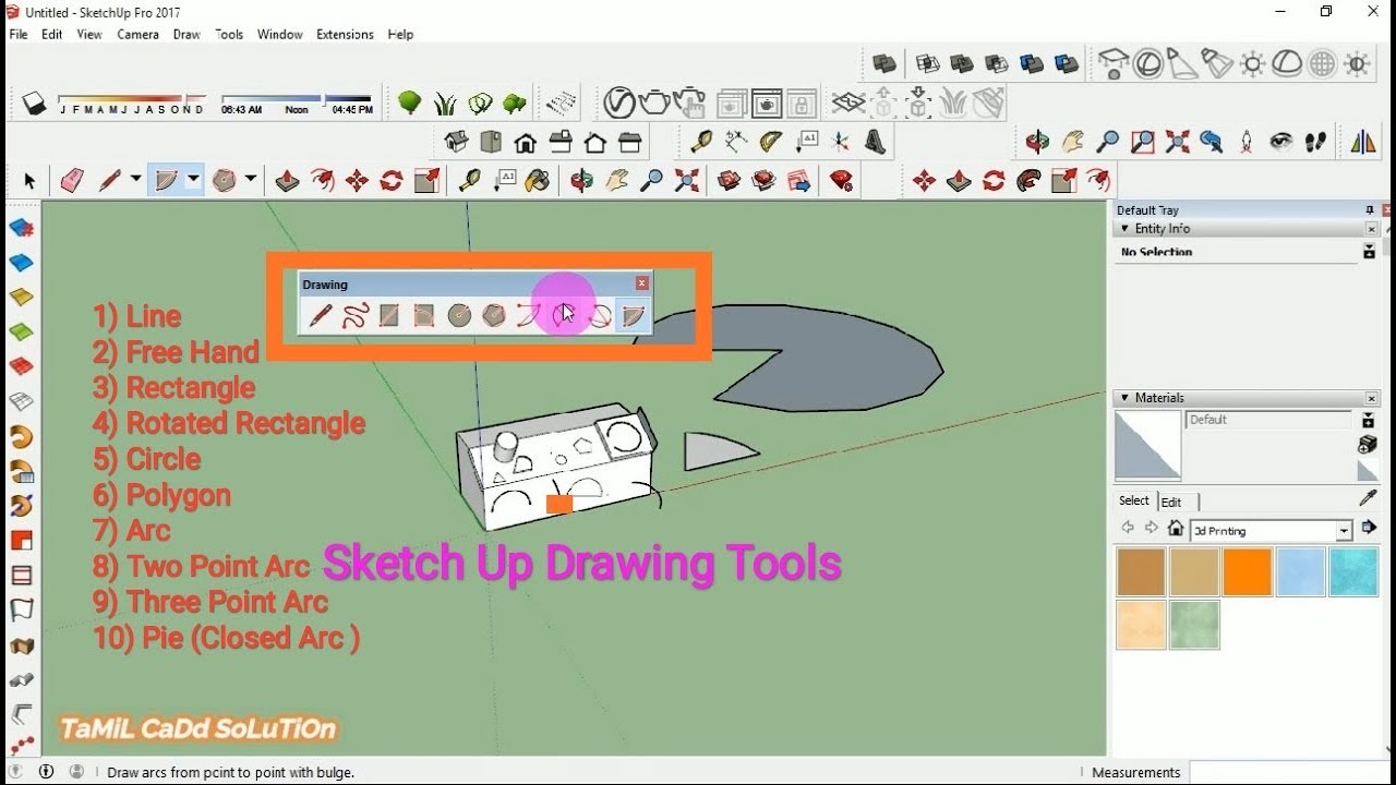 Sketch Up Drawing Tools | Tutorial- 01 | - YouTube