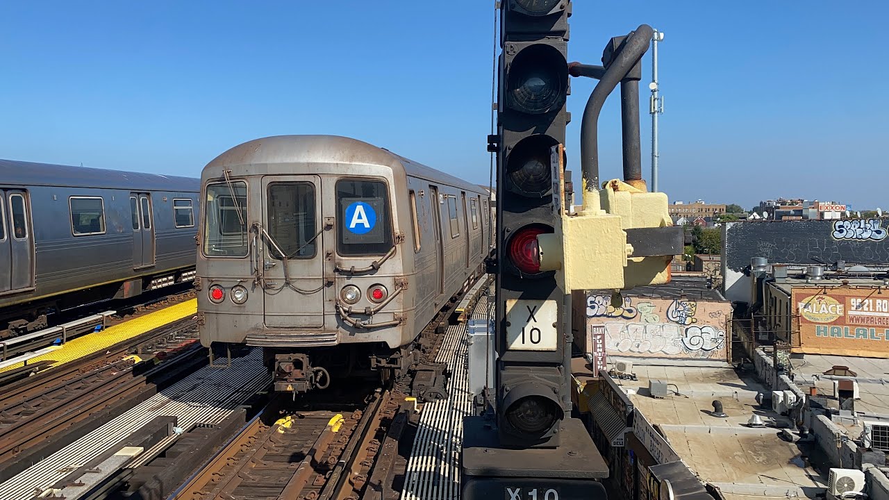 R46 A Train Departing Rockaway Blvd - YouTube