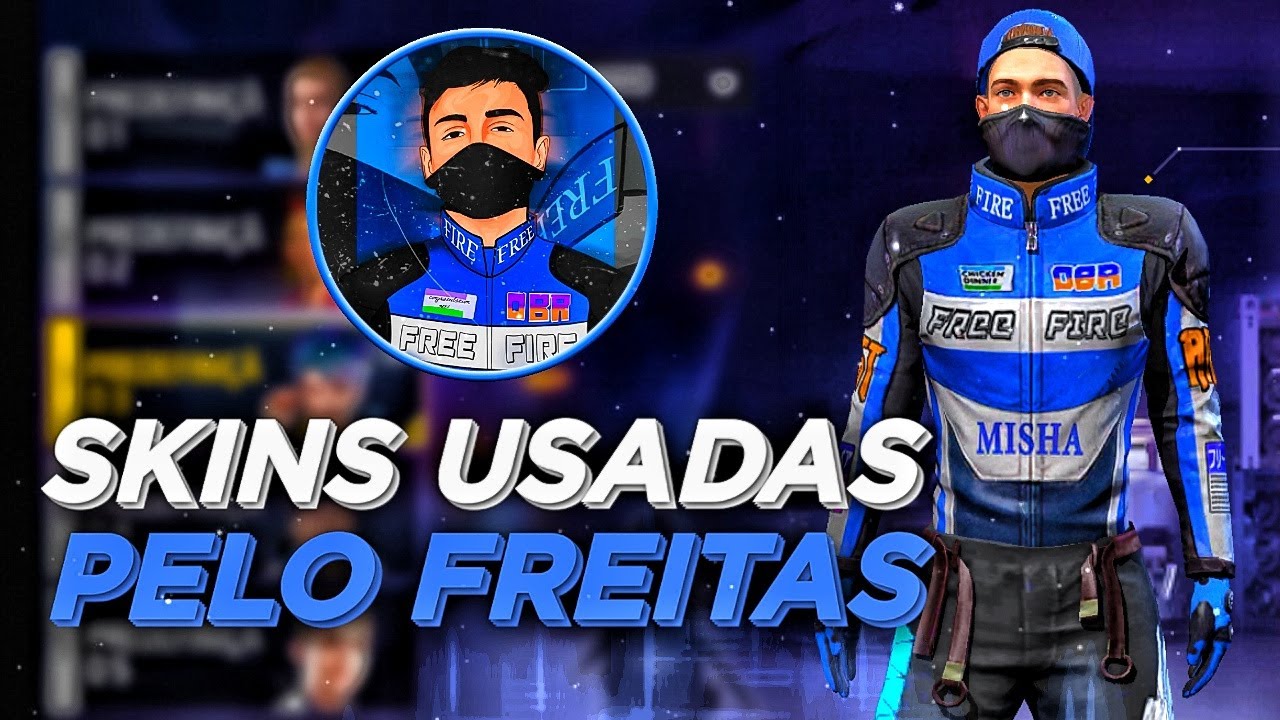 SKINS USADAS PELO FREITAS - MELHORES COMBINAÇÕES DE ROUPAS FF - YouTube