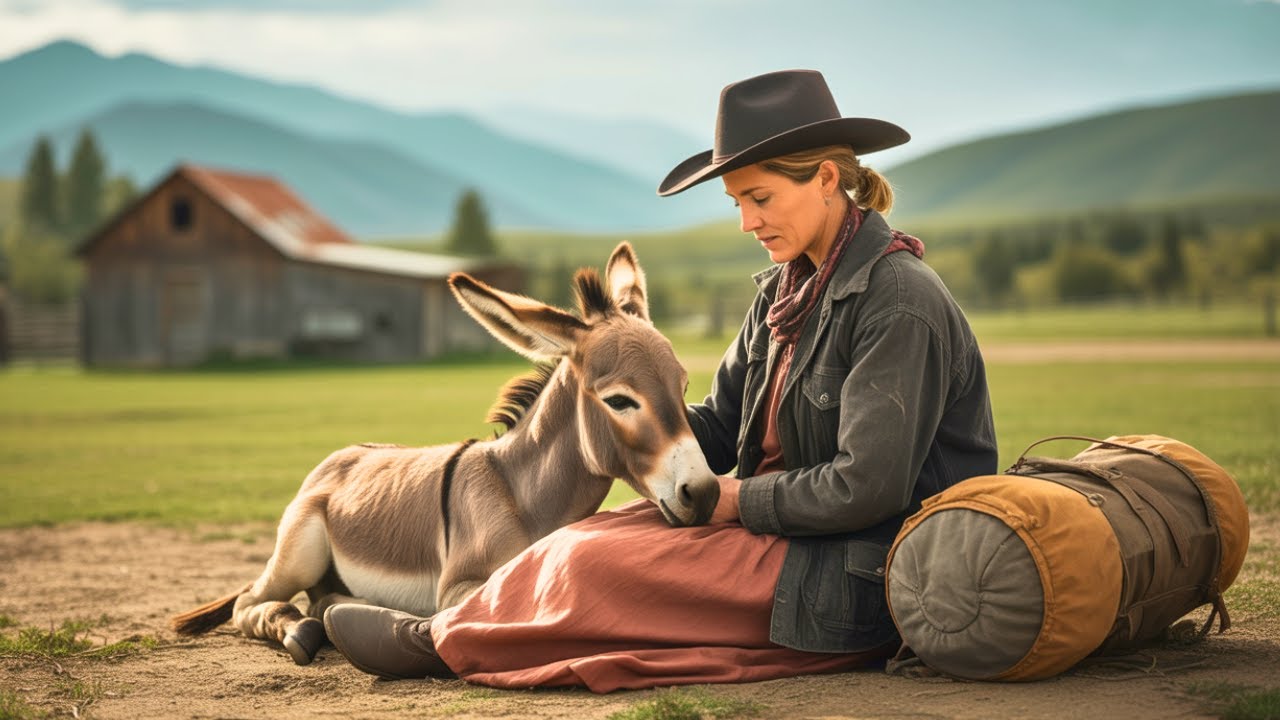 Orphaned Little Donkey Starved Until Mountain Woman Adopted It - YouTube