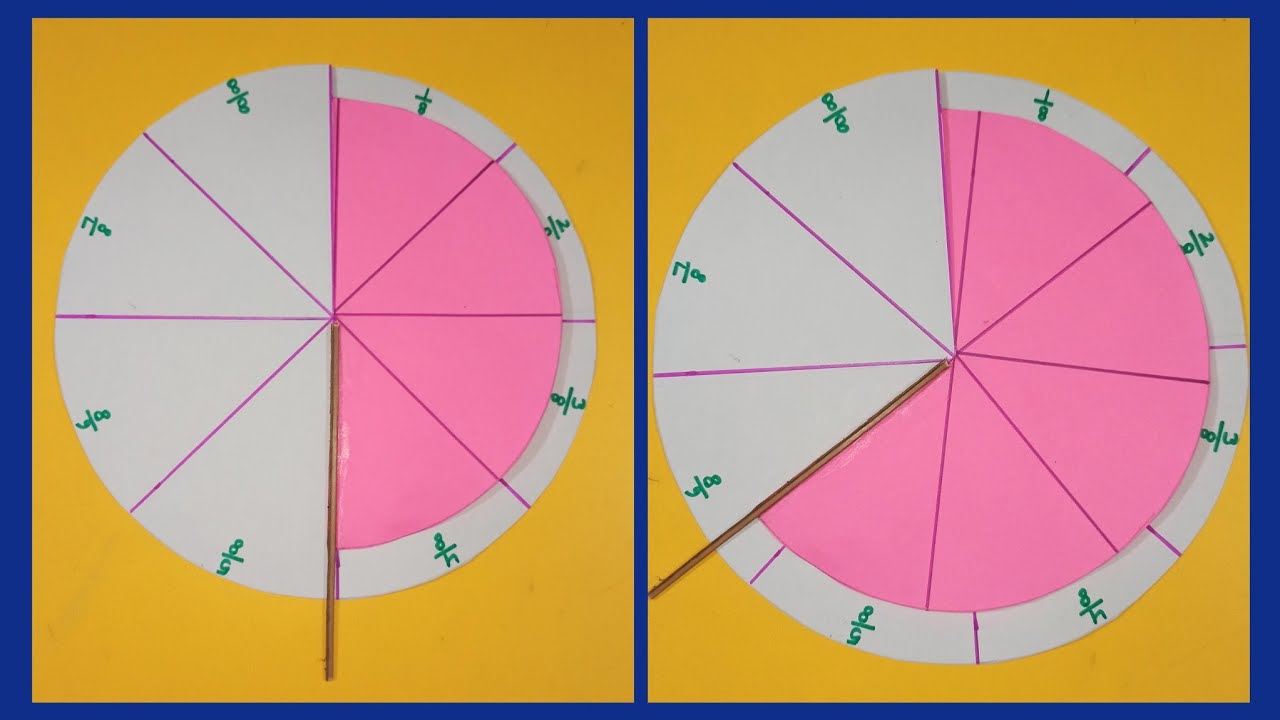 Fraction Working Model # MATHS TLM #भिन्न मॉडल #Maths Teaching Aid ...