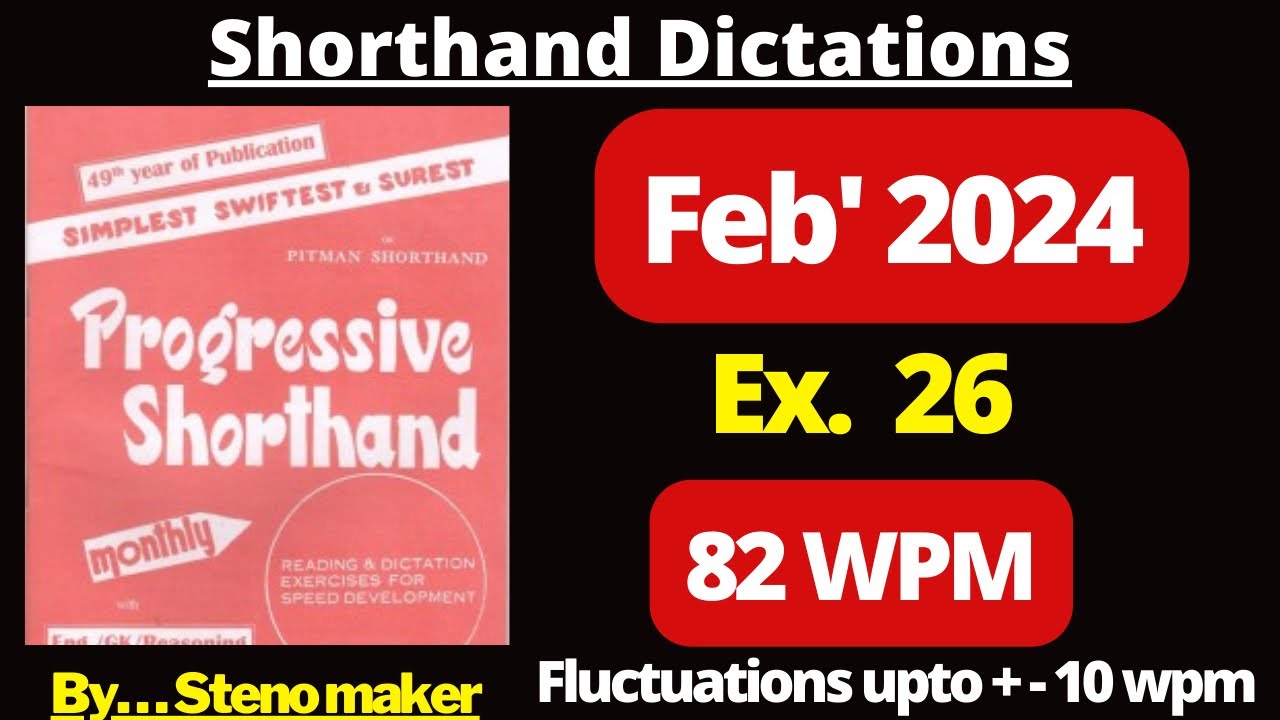 #26 #February 2024 Progressive magazine #82 wpm English shorthand ...