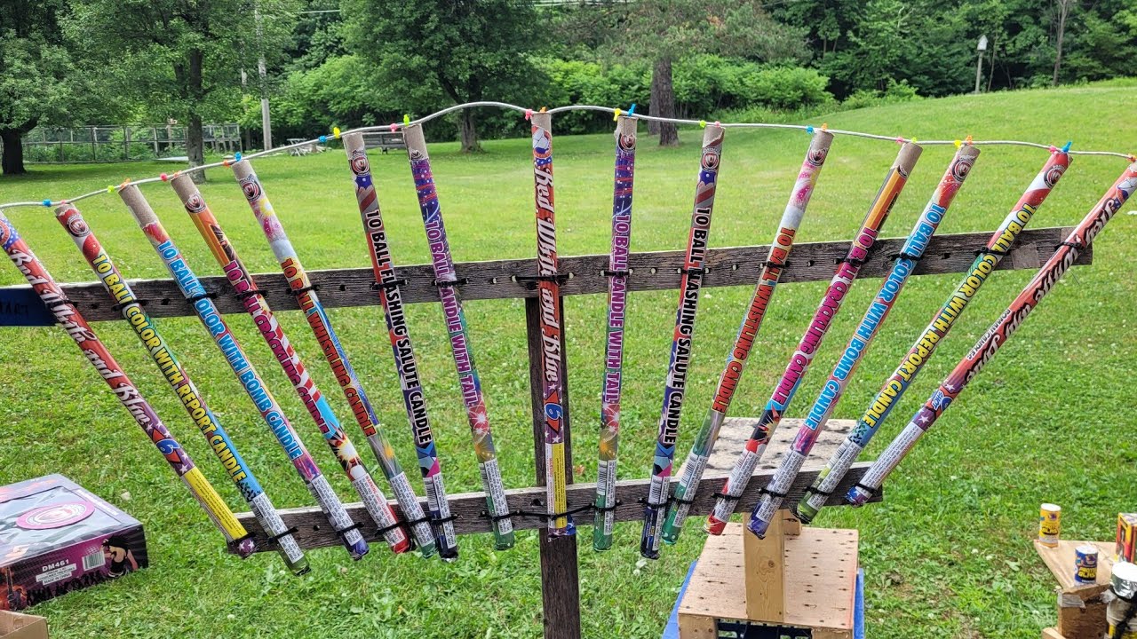 firework Roman candle rack #fireworks #4thofjuly #romancandle - YouTube