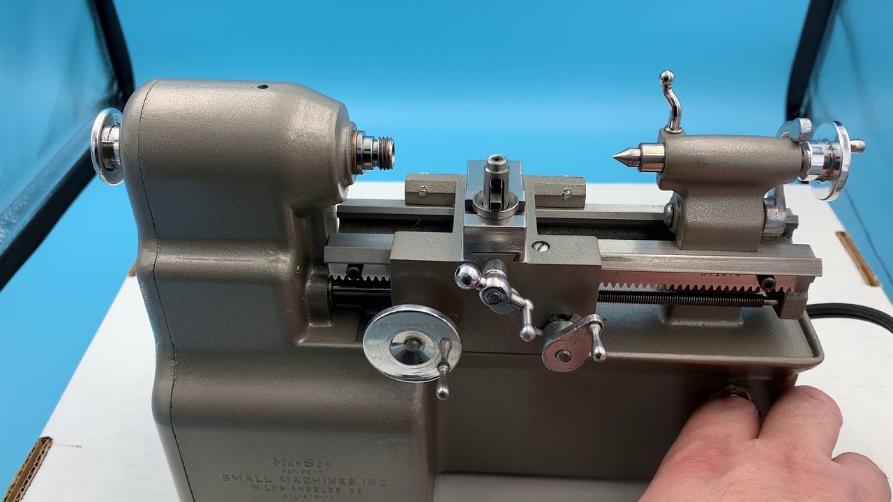 VINTAGE MANSON WATCHMAKERS LATHE - YouTube