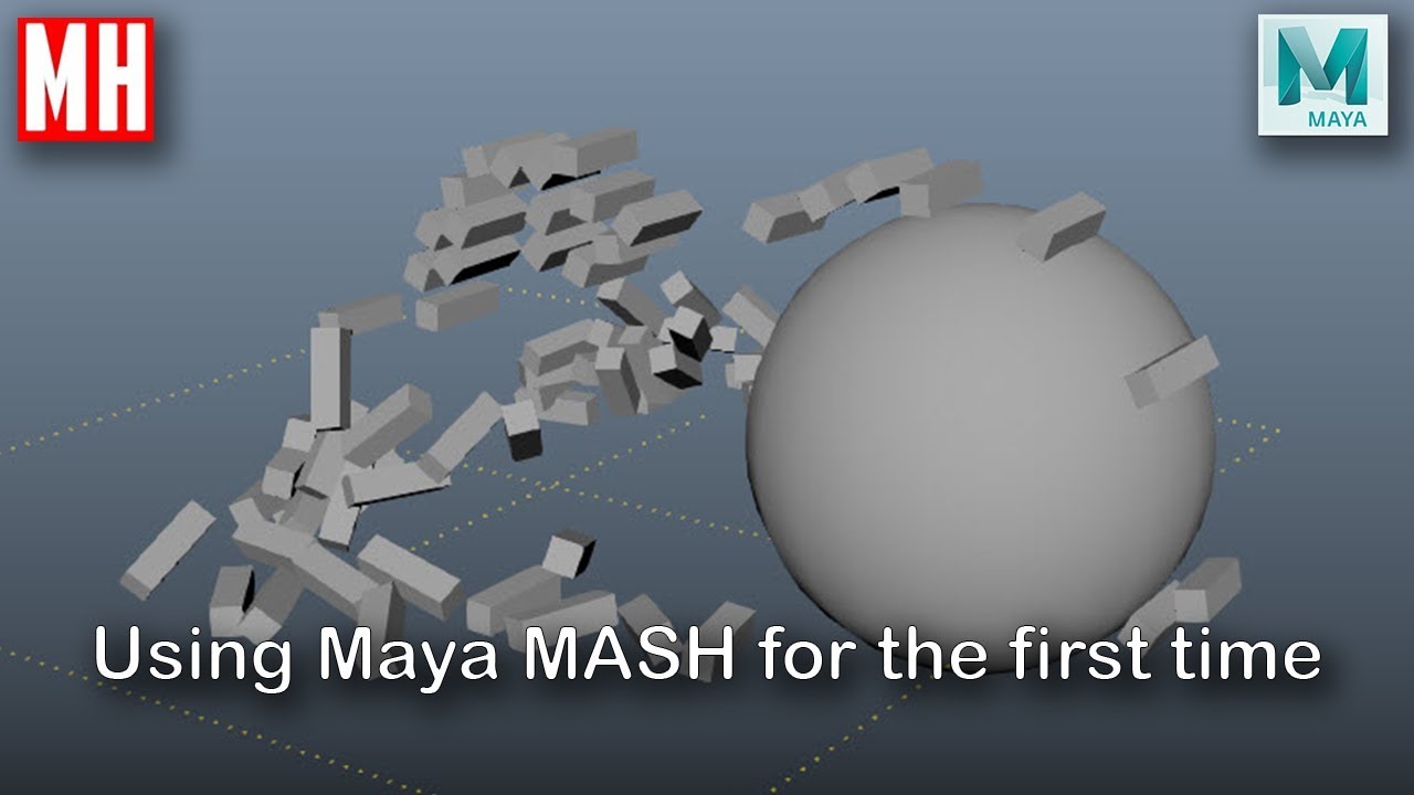 How to use MASH dynamics in Maya 2018 for the very first time - YouTube