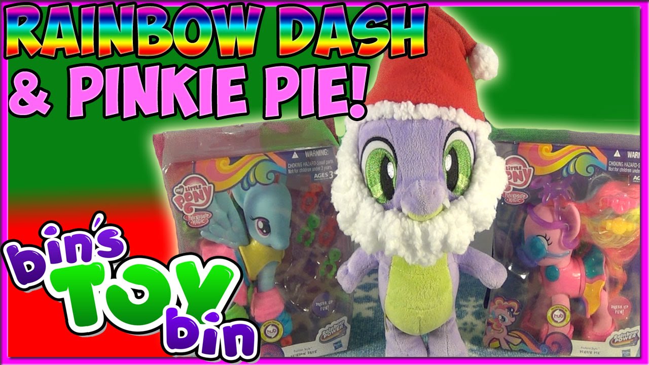 Santa Spike Brings My Little Pony Rainbow Dash & Pinkie Pie Fashion ...