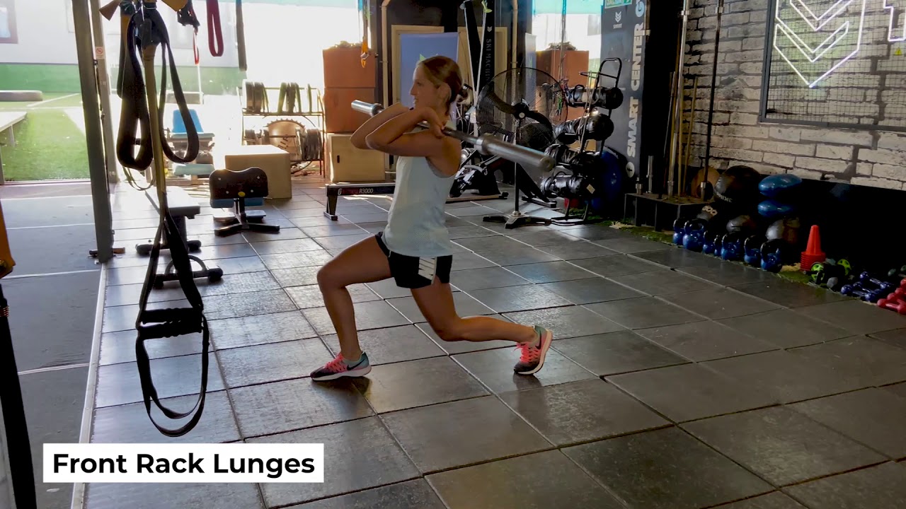 Front Rack Lunges - YouTube