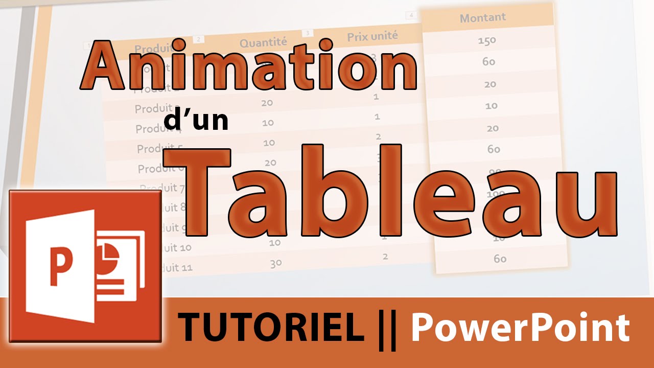 Tutoriel Ms PowerPoint || Animation d’un tableau - YouTube