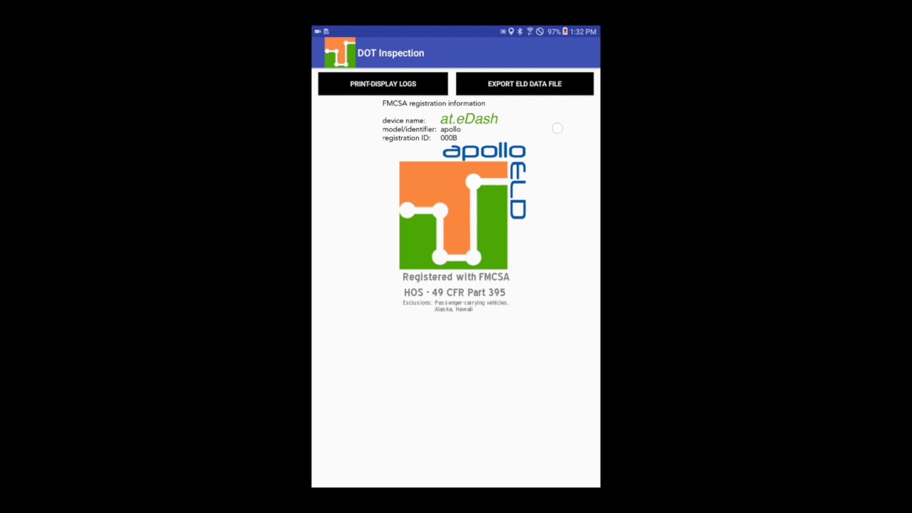 6- apollo ELD | Exporting ELD data file during roadside inspection - YouTube