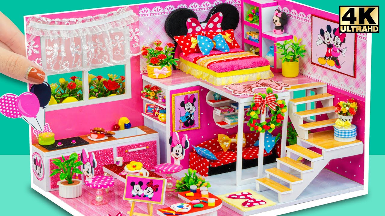 Furniture Design and Build Minnie Mini House from Cardboard ️ DIY ...