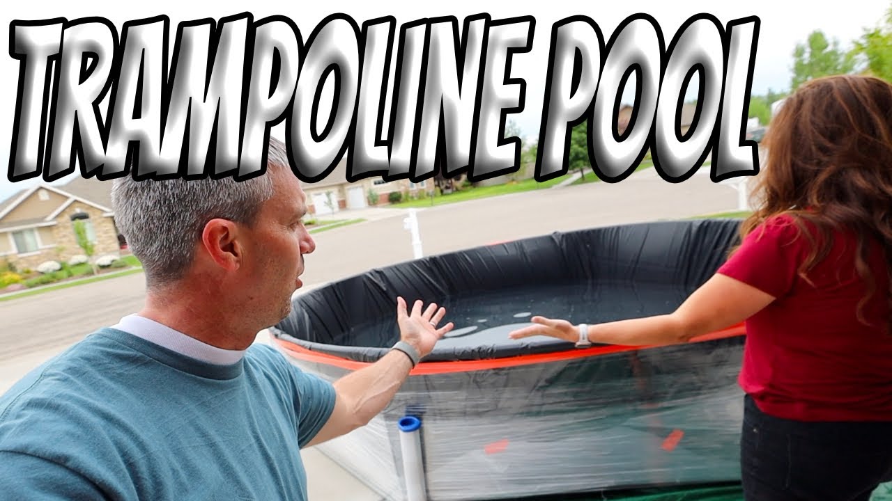 HOW TO BUILD A TRAMPOLINE POOL | Family Vlog 114 - YouTube
