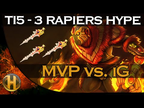 Dota 2 TI5 EPIC GAME - MVP vs. iG 3 RAPIERS TOBI HYPE - YouTube