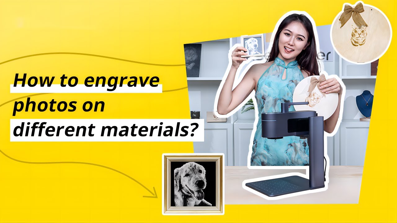 How to engrave photos on different materials? - YouTube