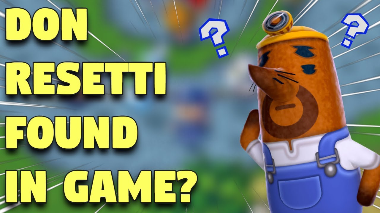 DON RESETTI FOUND IN GAME??? | Animal Crossing: New Horizons Don ...