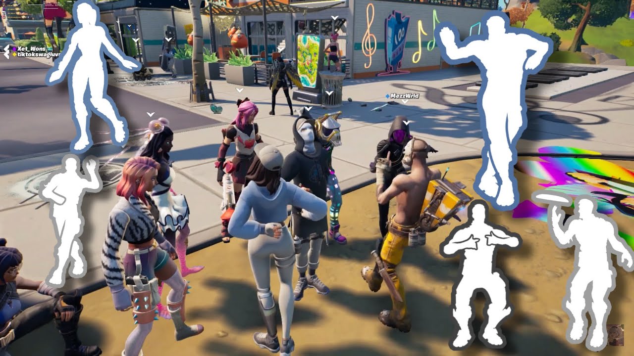 Flexing Rare Emotes and Emote Battles With The NEW HANGTIME Skin ...