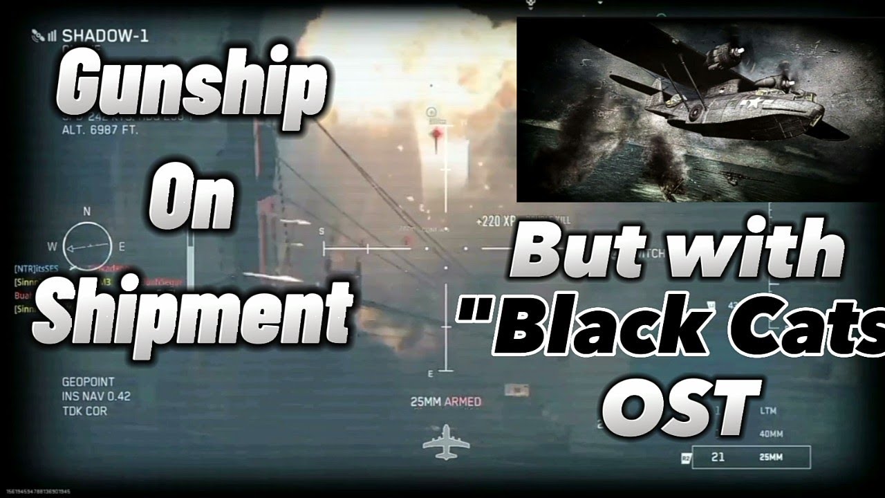 COD MW2 - AC-130 Gunship on Shipment but with WAW "Black Cats" OST ...