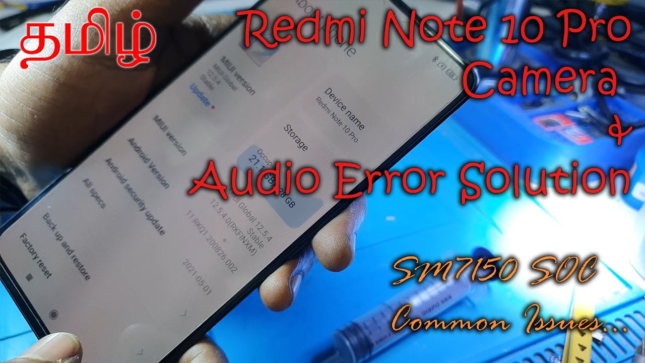 Redmi Note 10 Pro Camera Error and No Audio Solution - YouTube