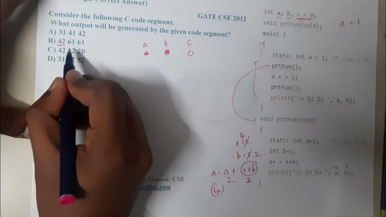 GATE CSE 2012 Q || C PROGRAMMING ||Data Structure || GATE Insights Version: CSE - YouTube