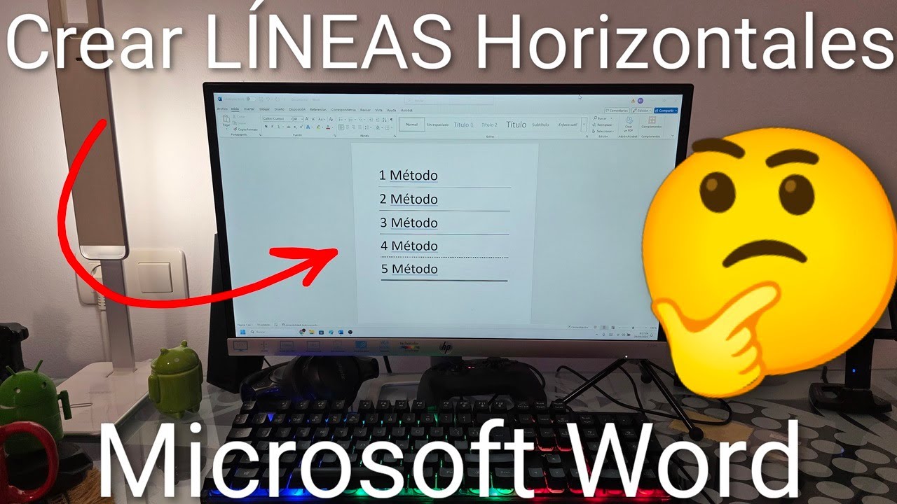 📄 ️ Cómo HACER LINEAS RECTAS o LINEAS HORIZONTALES en WORD FÁCIL y ...