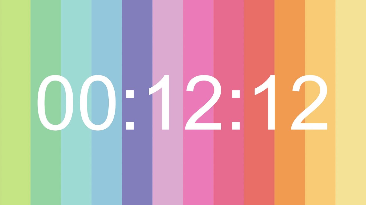 60 minutes TIMER (1 Hour). Colorful background. - YouTube
