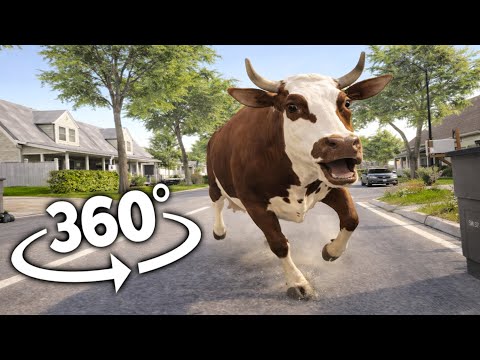 Escaping the Angry Cow (360° VR)