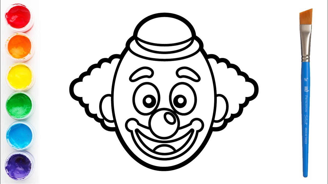 Clown Drawing, Painting and Coloring for kids and toddlers | Draw bird ...