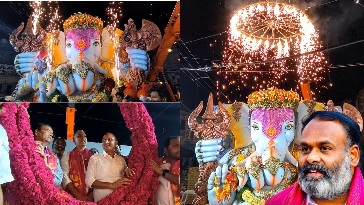 #Ecil Soma Shekar Reddy Ganesh Shobhayatra 2024 || Grand Entry With ...