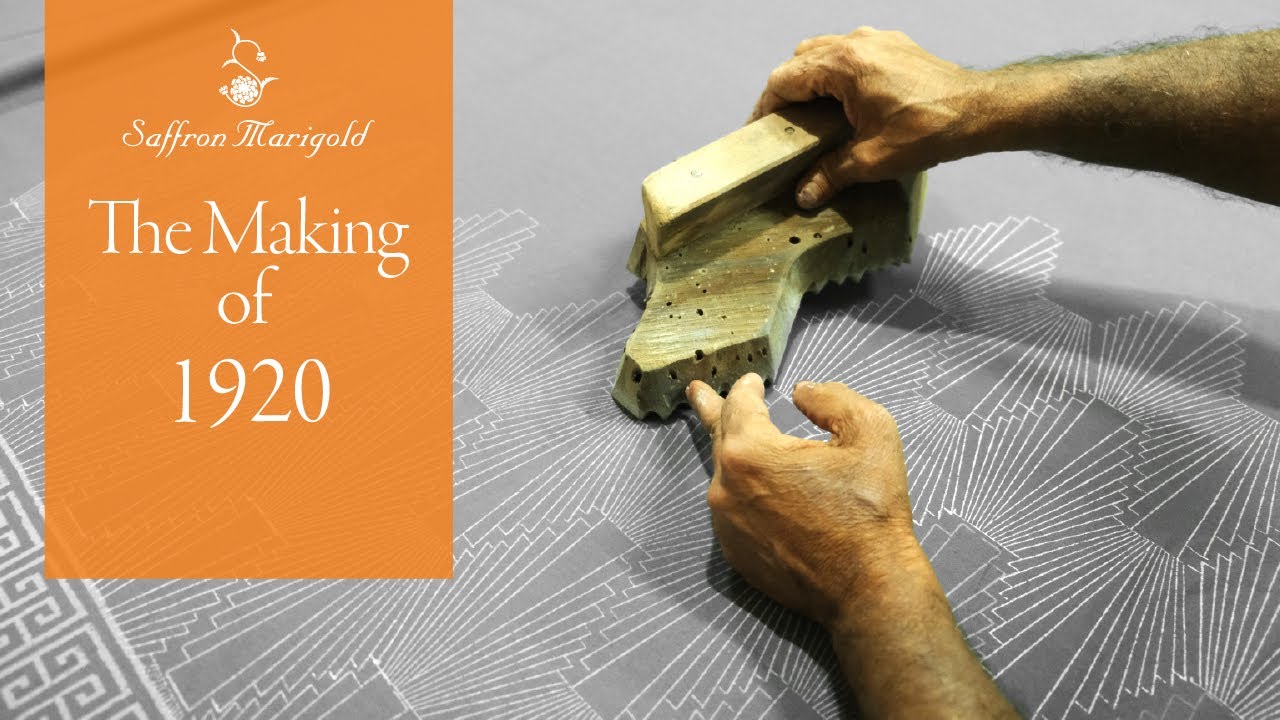 Beautiful Block Printing Of A Geometric Art Deco Pattern: The Making of ...
