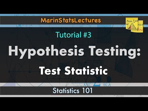 Hypothesis Testing: Test Statistic (one sample t test) I Statistics 101 #3 | MarinStatsLectures
