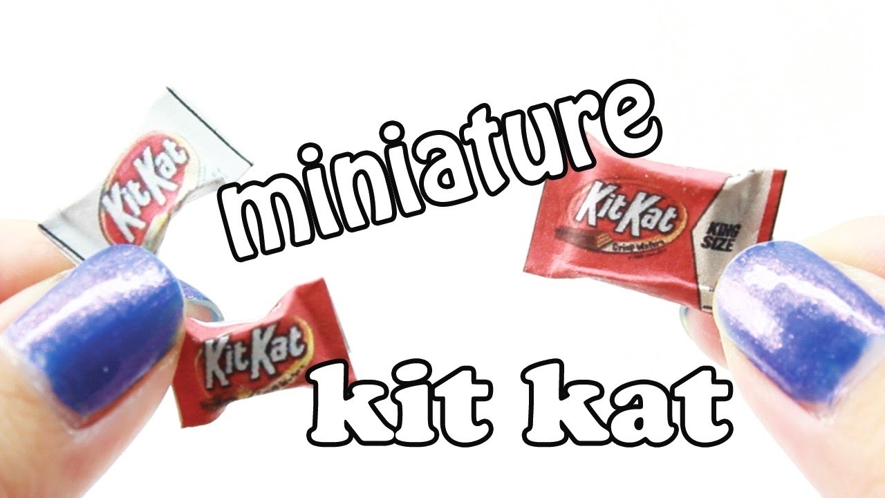 DIY - Miniature Kit Kat Chocolate Bar Tutorial - YouTube