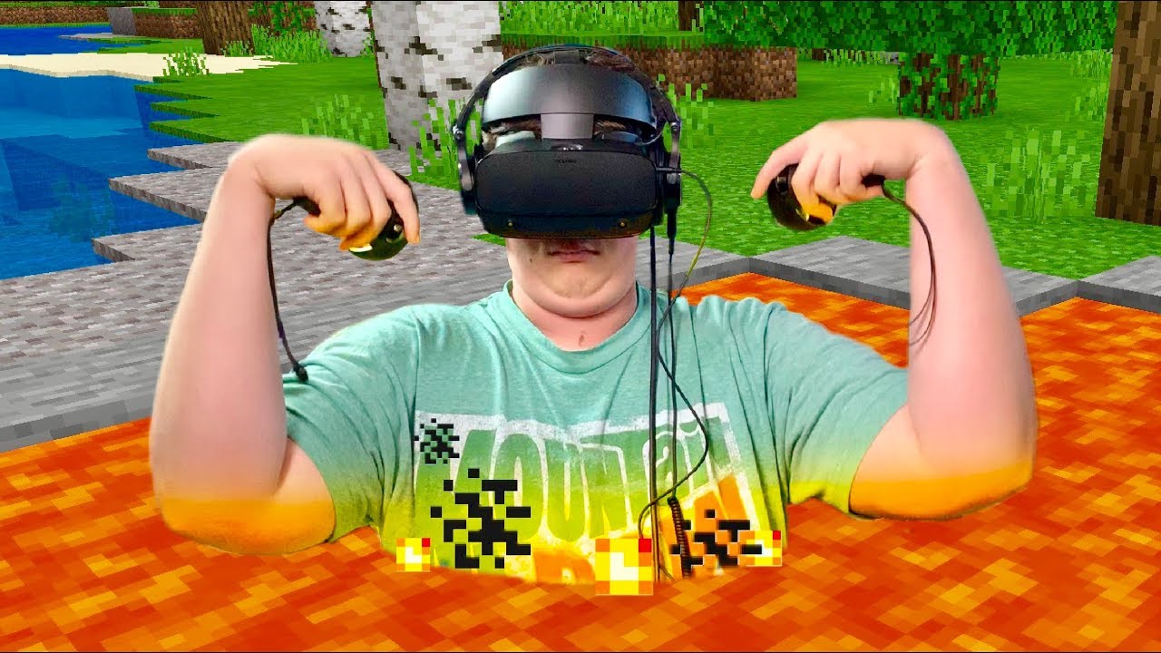 trying Minecraft VR for the first time... - YouTube