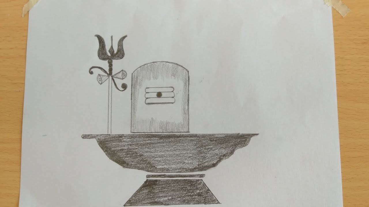 har har Mahadev || Mahadev art drawing || easy art drawing || Shivling ...
