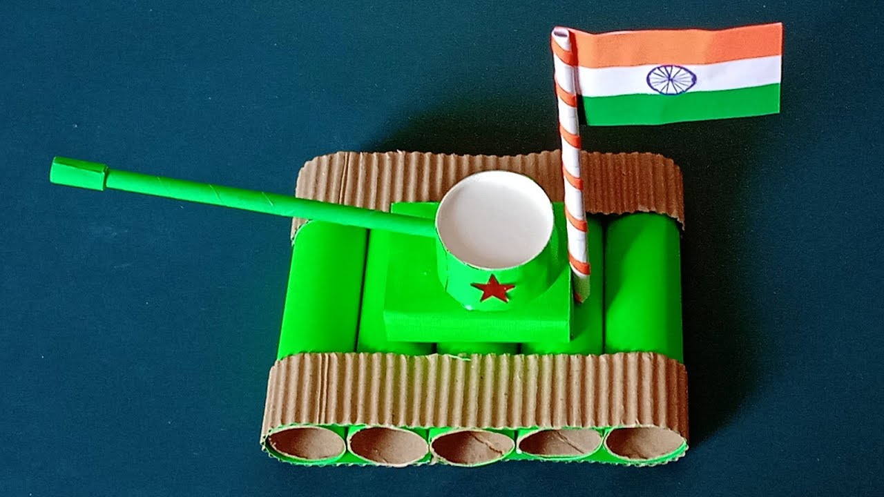 How to Make Tank From Paper || Easy Paper Tank || Indian Paper Tank ...