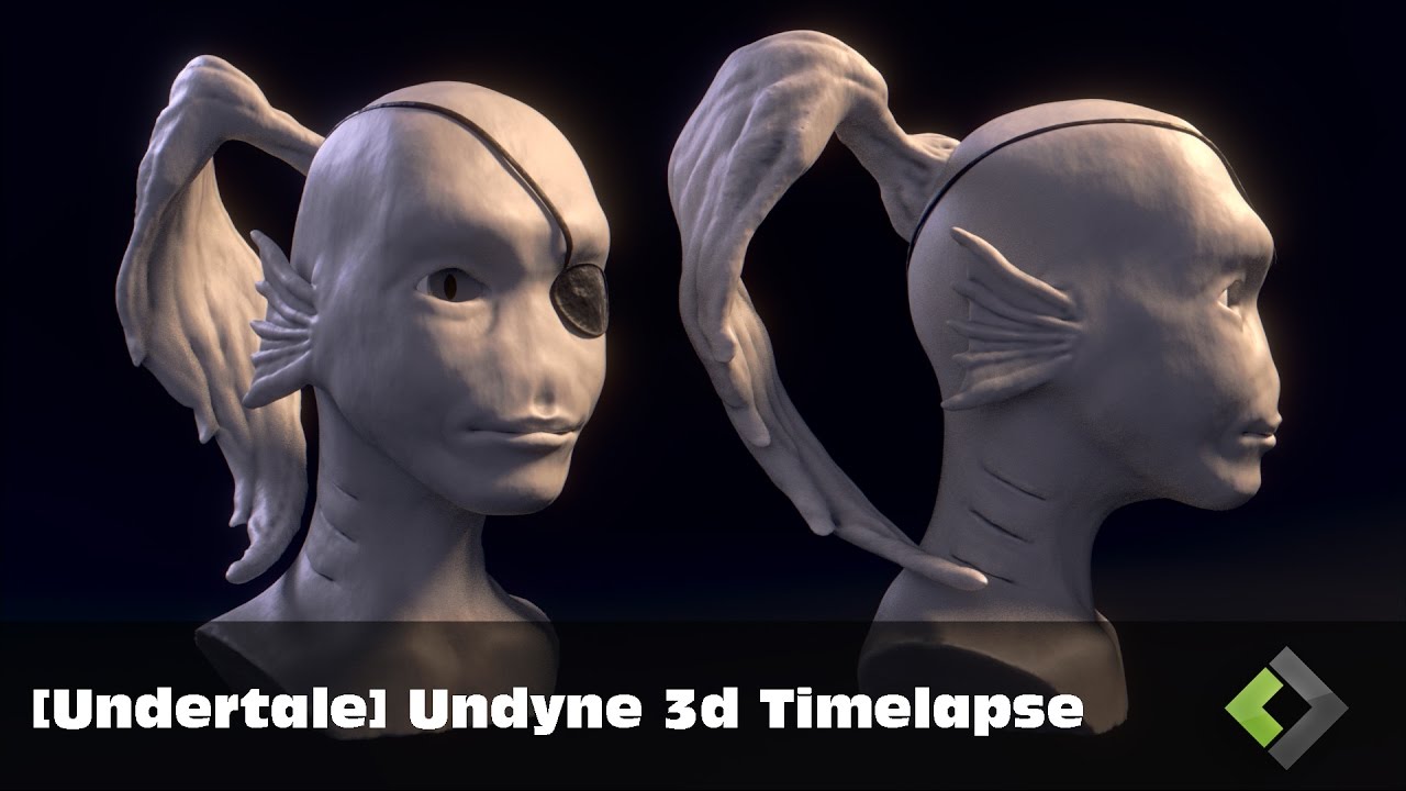 [Undertale] Sculpt week - Undyne 3d Timelapse - YouTube