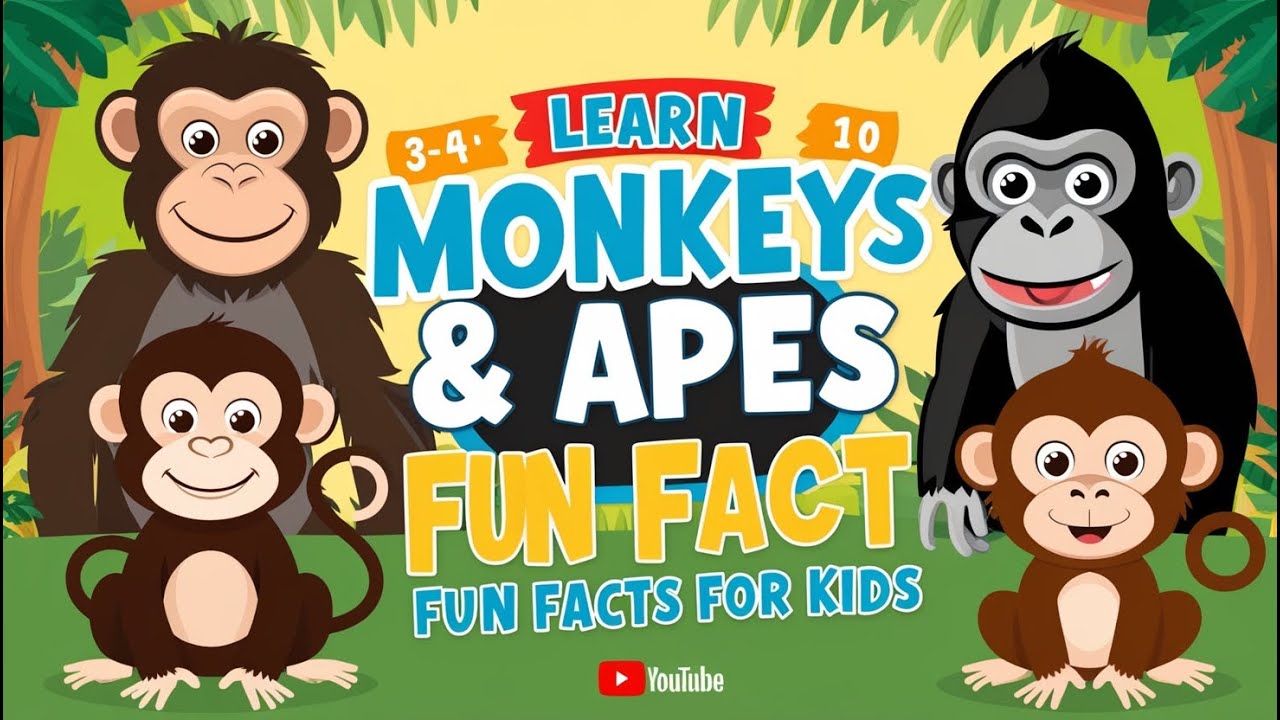 Monkey Facts for Kids | Animals For Kids | Monkeys and Apes for Kids ...