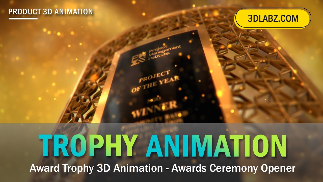 Award Trophy Animation - Trophy 3D Model & Awards Ceremony Opener CGI ...