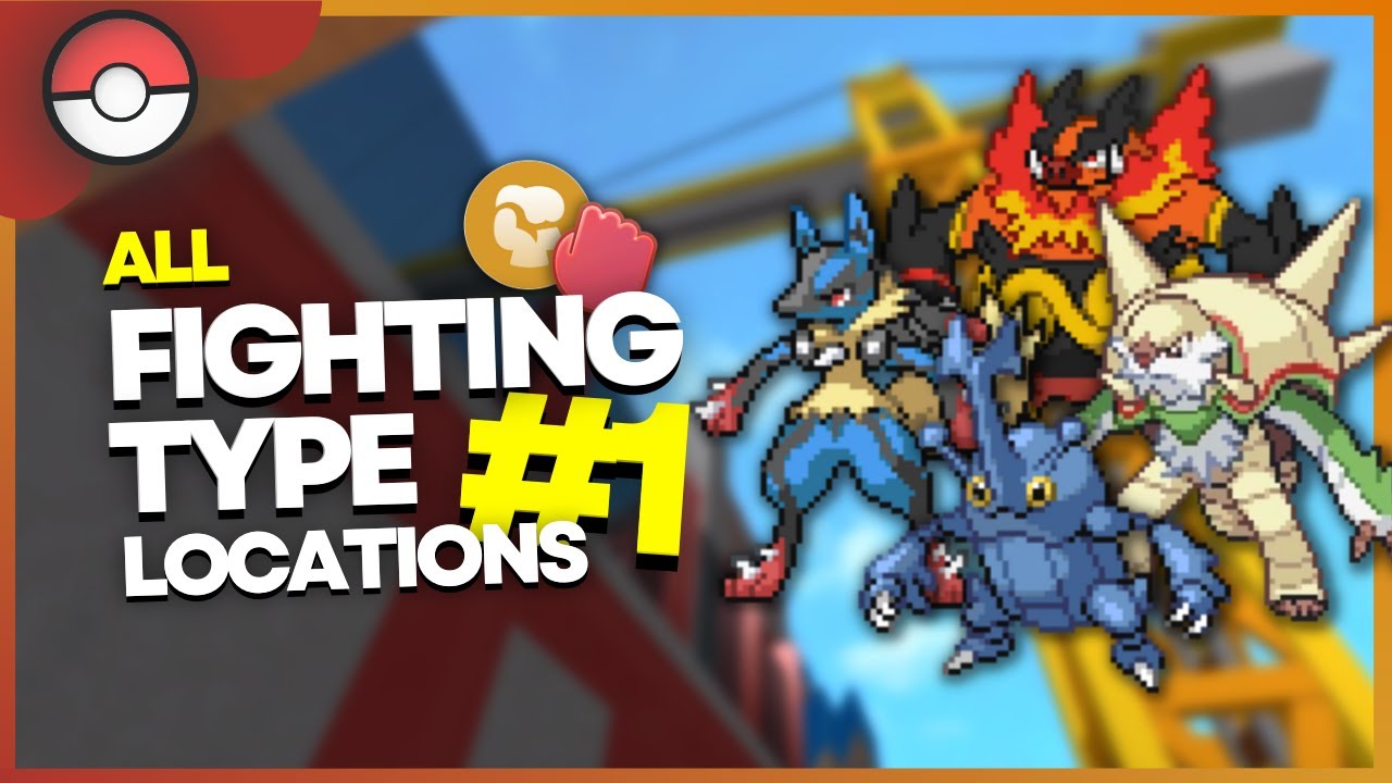 All Fighting Type Locations In PBF! #1 | Pokemon Brick Bronze - YouTube